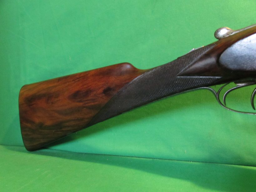 12G G. E. Lewis Damascus barreled Side By Side Shotgun **S/H** Stock ...